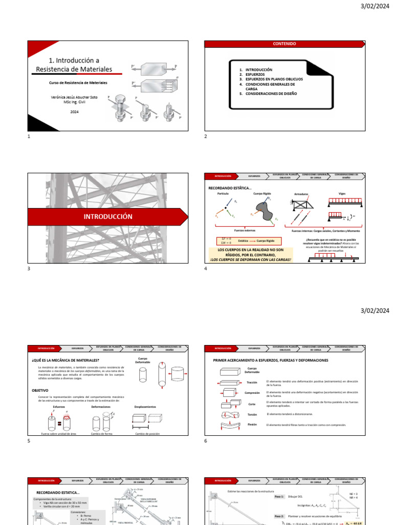Introducción A Resistencia de Materiales | PDF | Resistencia de materiales | Viga (Estructura)