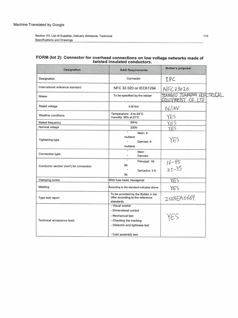 Melec Data Sheet Filled | PDF