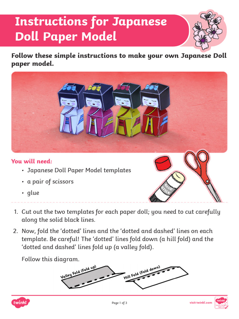 Japanese Doll Paper Model | PDF