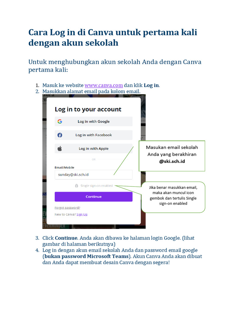 Tutorial Login Canva Pertama Kali Pdf