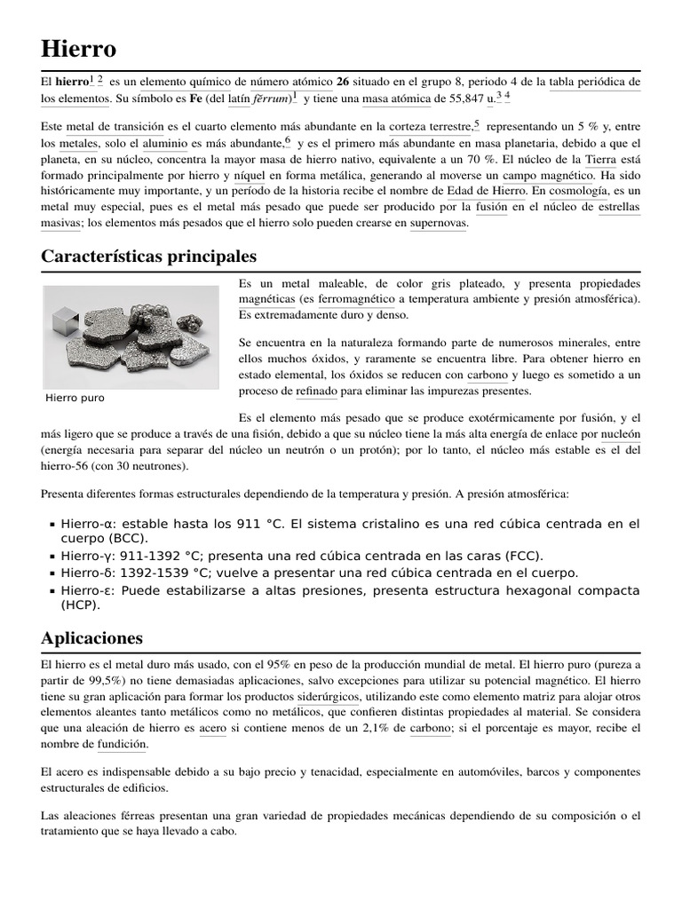 Hierro | PDF | Hierro | Elementos químicos