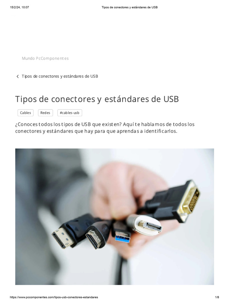 Tipos de Conectores y Estándares de USB | PDF | USB | Memoria USB