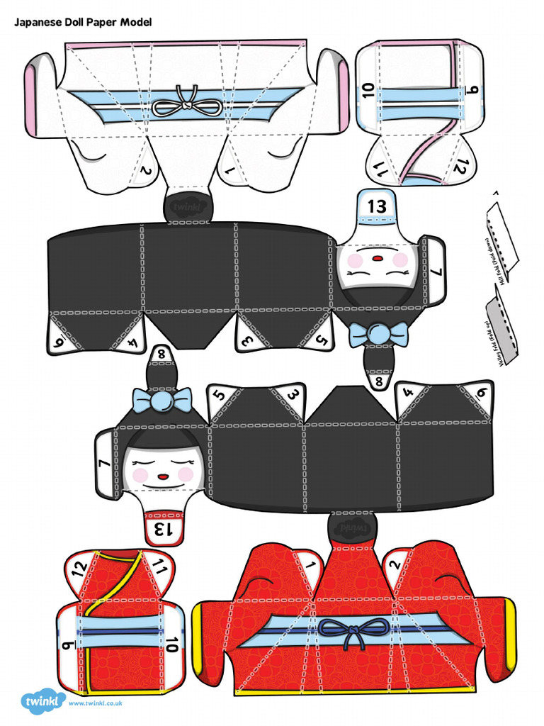 Model - Japanese Doll Paper Model | PDF