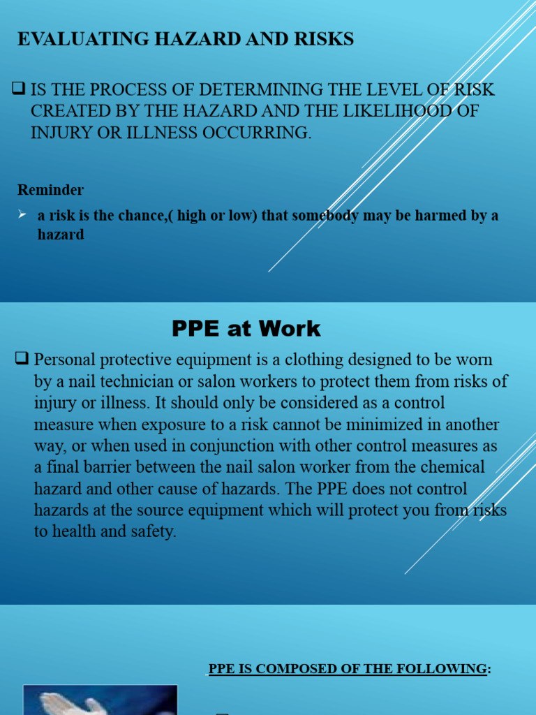 Evaluating Hazards and Risks Is The Process Of......... | PDF | Personal Protective Equipment ...
