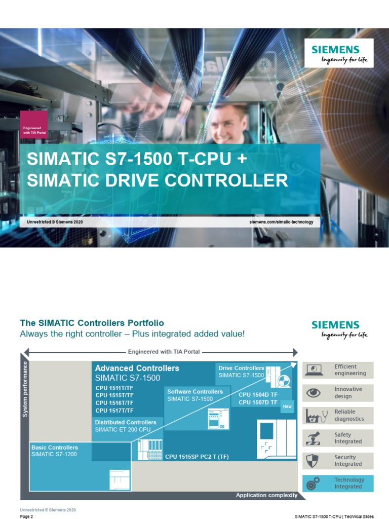 SIMATIC S7-1500 T-CPU Overview | PDF | Programmable Logic Controller ...