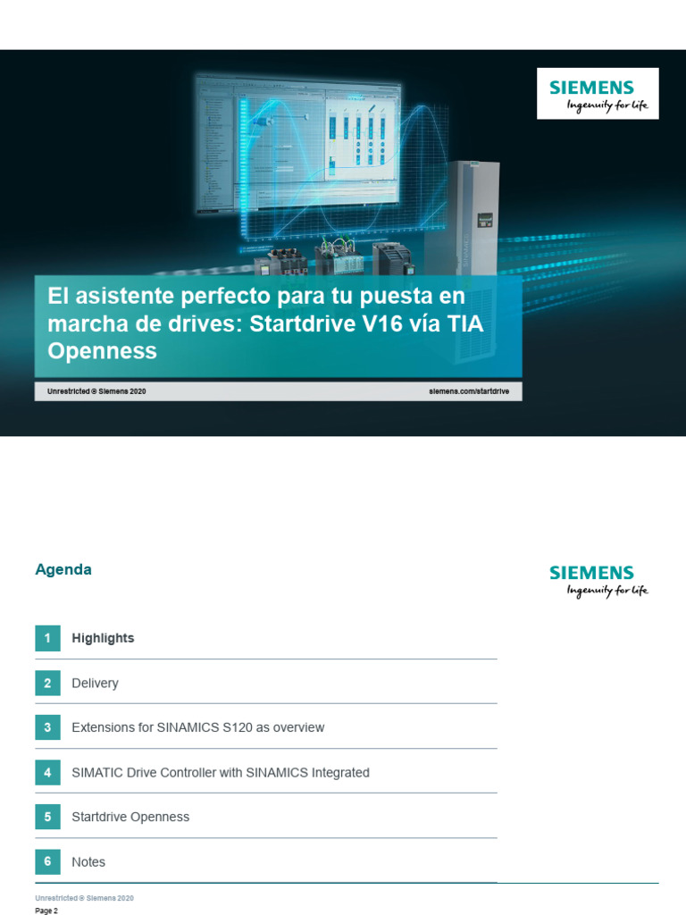 El Asistente Perfecto para Tu Puesta en Marcha de Drives Startdrive V16 Vía TIA Openness | PDF ...