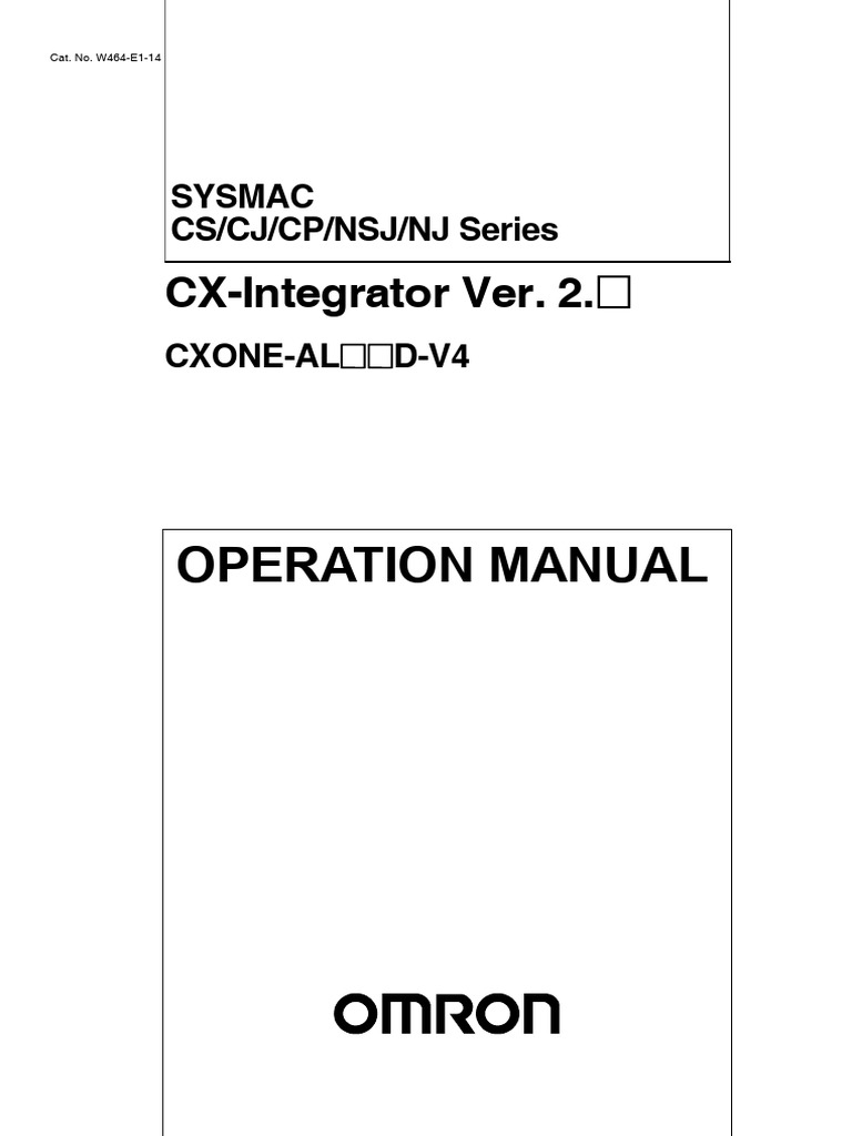 CX-Integrator Operation Manual W464-E1 | PDF | Programmable Logic Controller | Computer Network