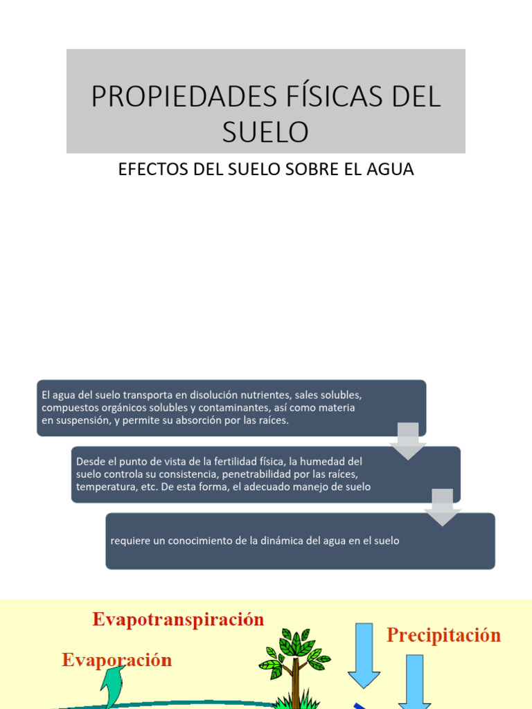 Propiedades Físicas del Suelo y Agua | PDF | Suelo | Agua