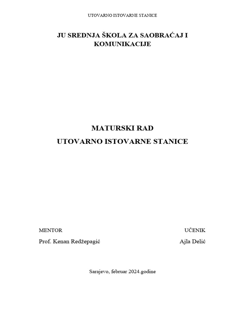 Maturski Rad Ajla Delić - Kopija | PDF