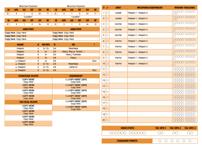 Roster Sheet Template | PDF