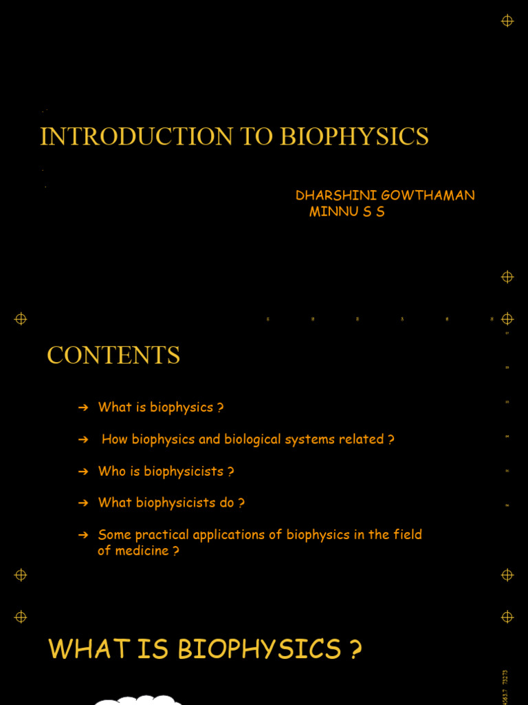 Biophysics PPT 1 | PDF