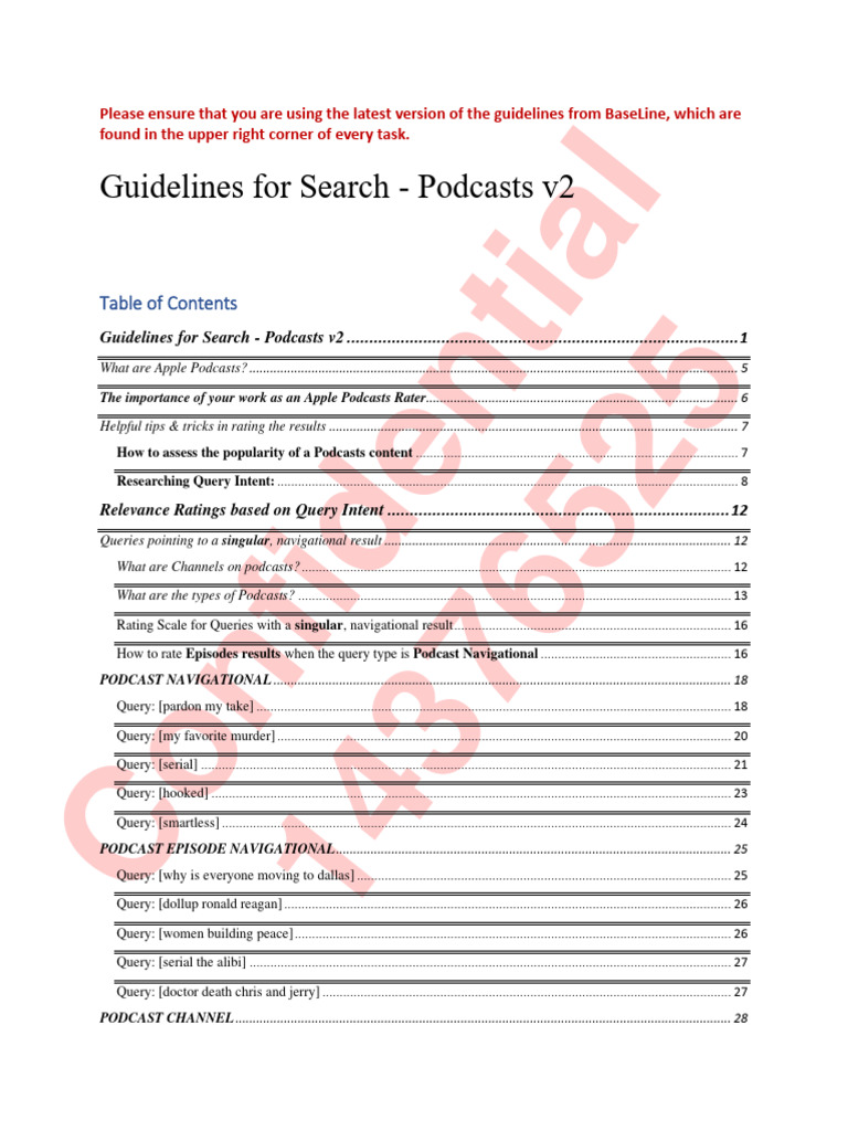 Apple Podcasts Rating Guidelines v2 | PDF | Podcast | Podcasting