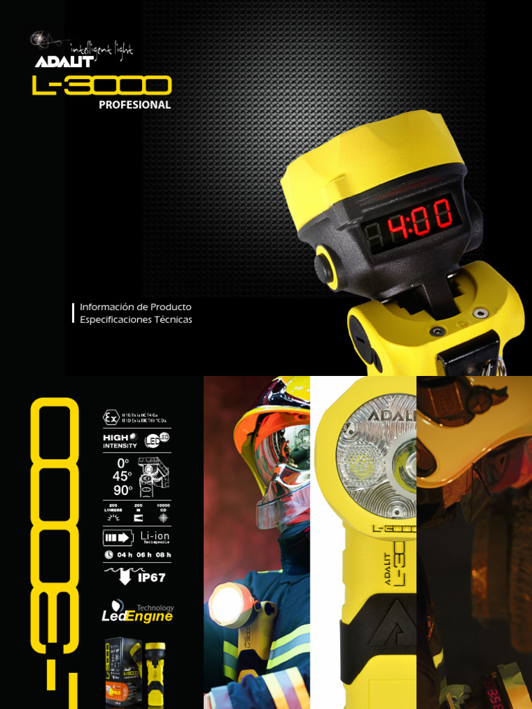 Manual Linterna L3000infoES | PDF | Diodo emisor de luz | Electricidad