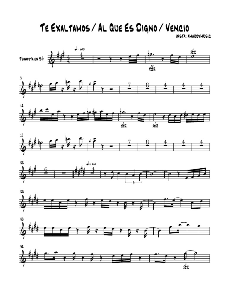 Te Exaltamos Al Que Es Digno Vencio Tpa | PDF