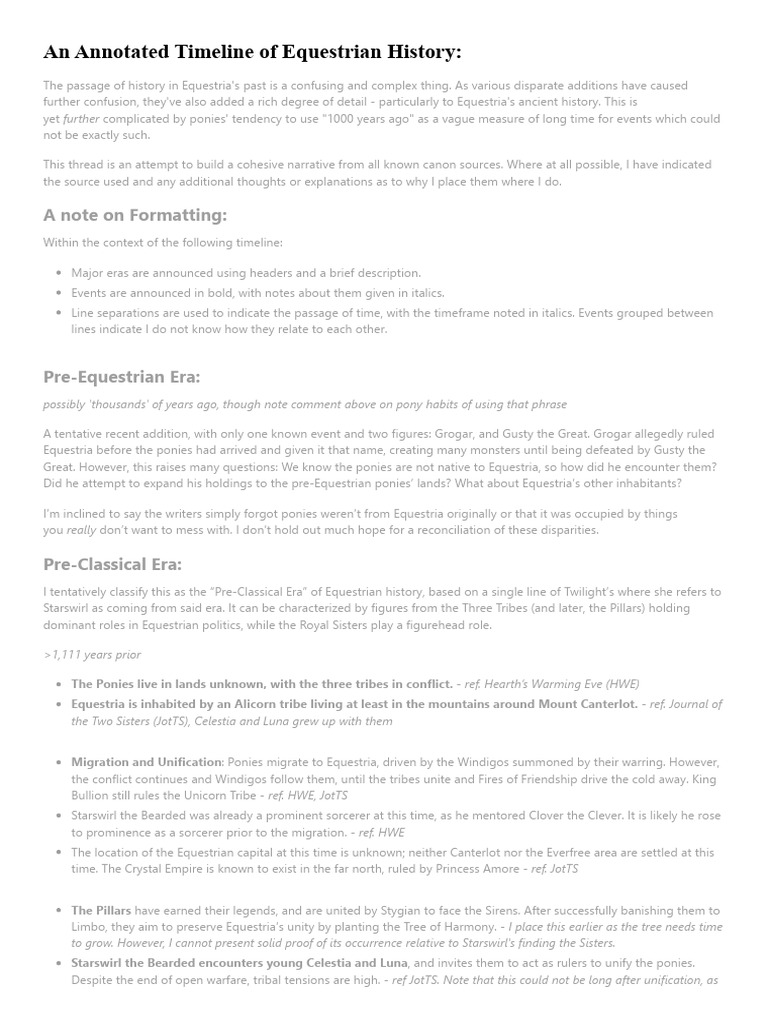 Equestrian History Timeline | PDF