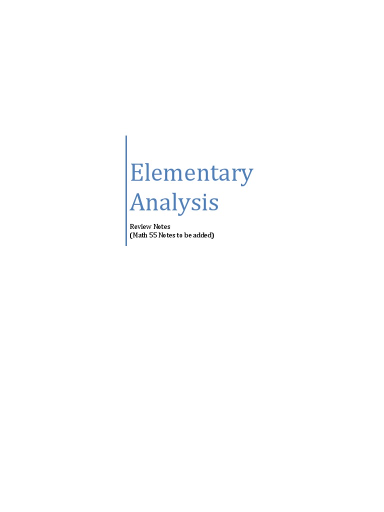 Elementary Analysis | PDF | Trigonometric Functions | Maxima And Minima