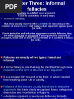 LOGIC CHAPTER 5 - Lecture Note | PDF | Fallacy | Argument