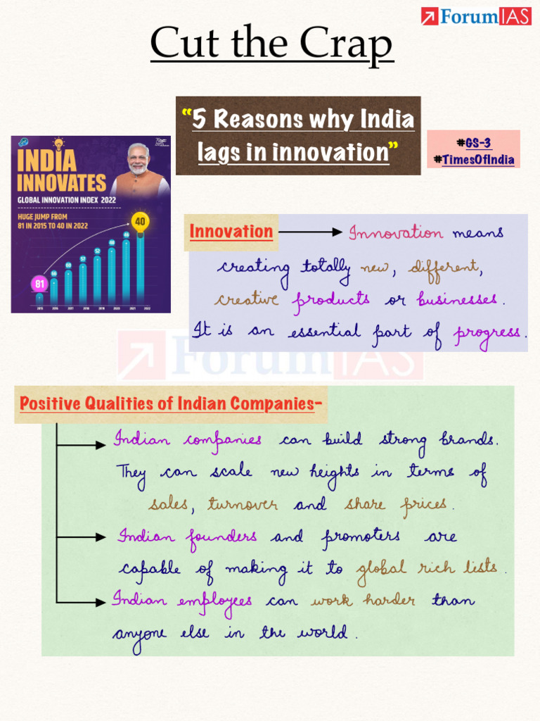 5 Reasons Why India Lags in Innovation PDF 1 | PDF | Innovation | Business