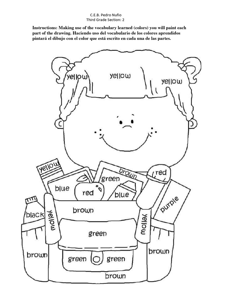 Homework 1 English Class Third Grade | PDF