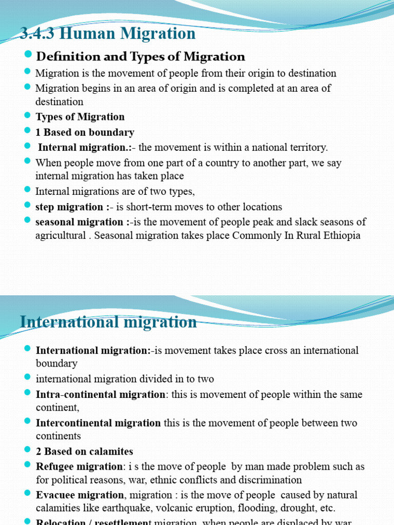 Types and Causes of Human Migration | PDF | Gross Domestic Product ...
