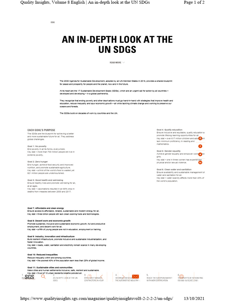 Un SDG | PDF | Sustainability | Environment