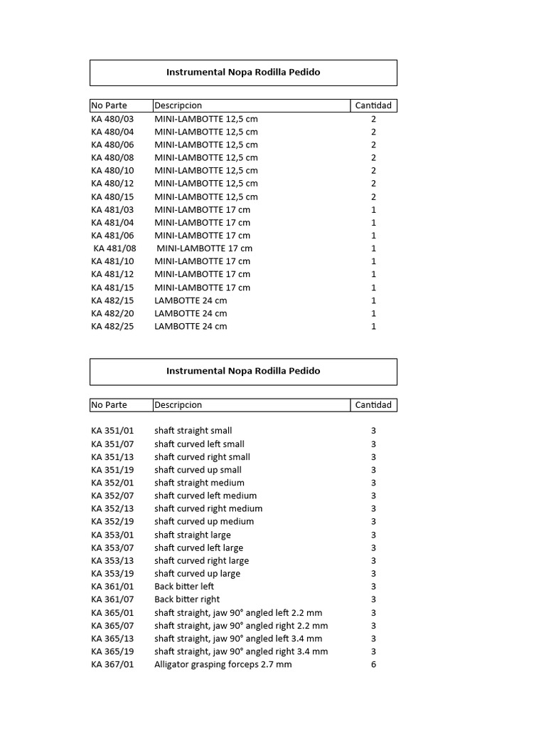 Pedido Nopa Ortopedia | PDF