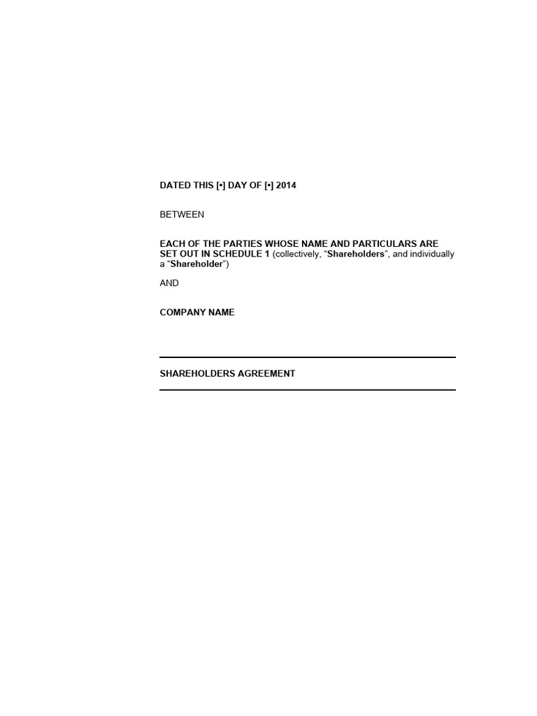 SHA Template | PDF | Liquidation | Business Economics