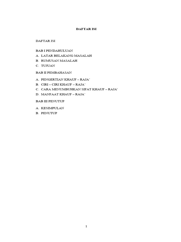 Makalah Khauf Dan Raja | PDF