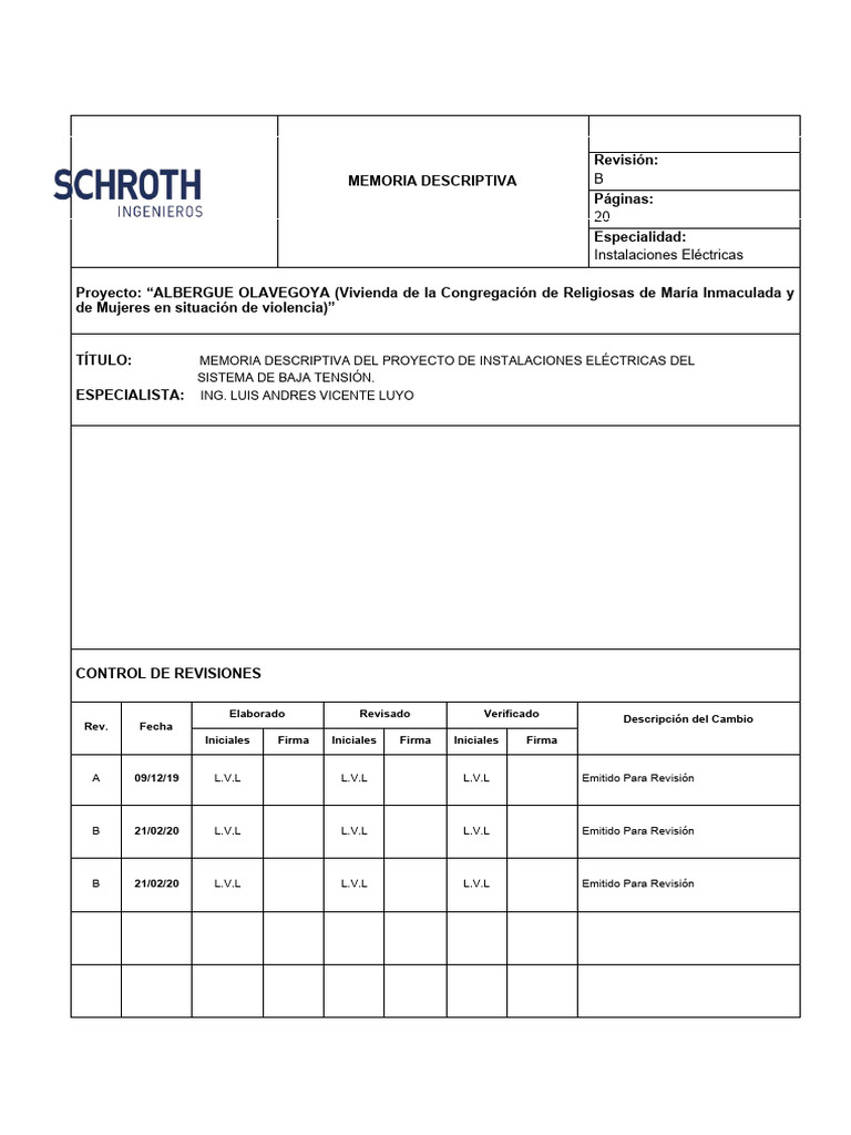 1.3 Memoria Descriptiva 150620 | PDF | Aislador (Electricidad) | Energia electrica