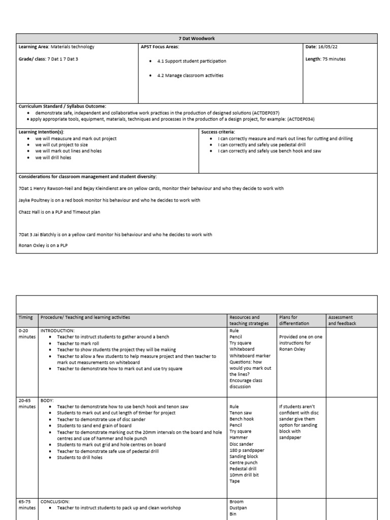 Lesson Plan 7 Dat 16 May | PDF | Teachers | Teaching
