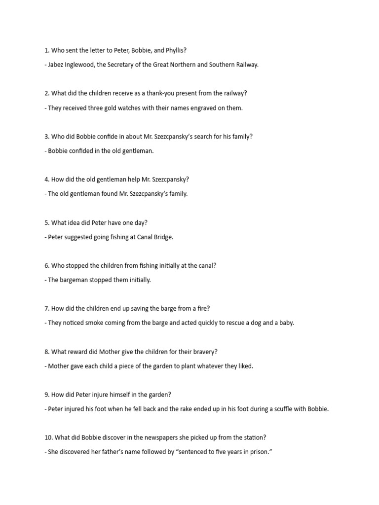 The Railway Childrens | PDF | Mystery, Thriller & Crime Fiction