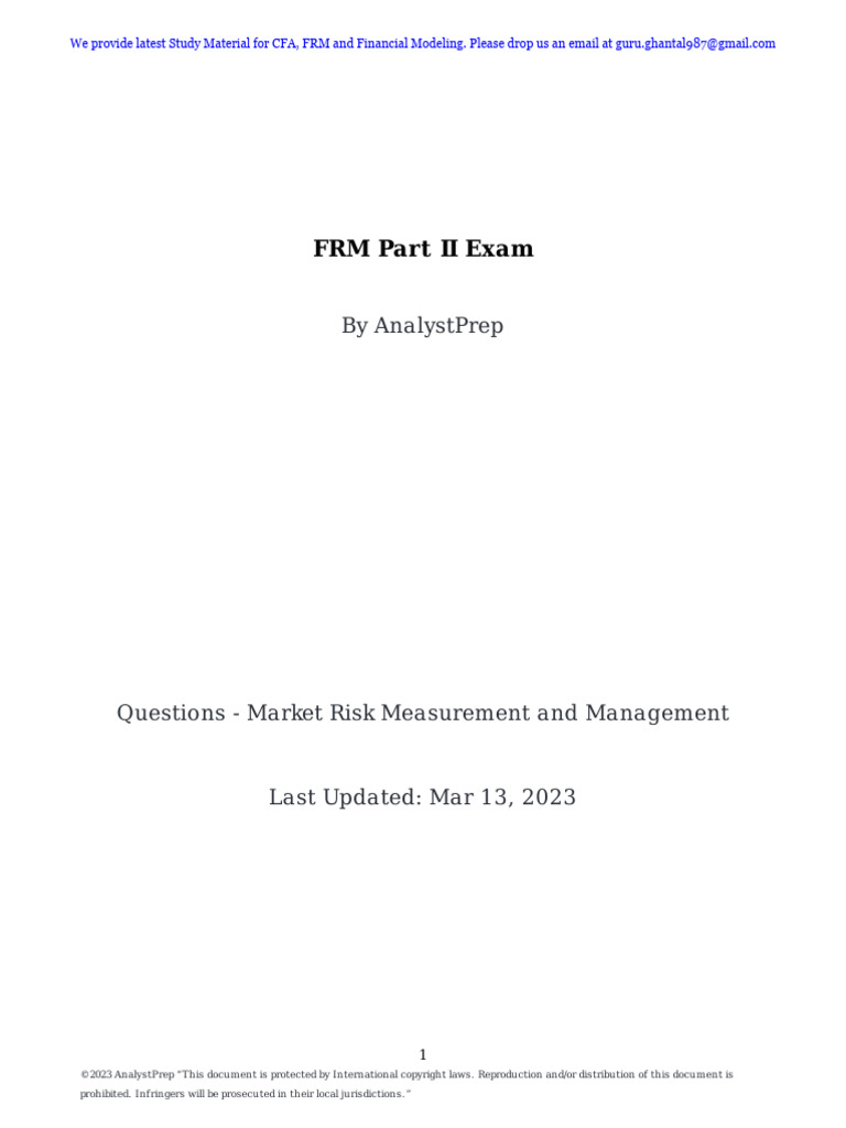 CH 5 Market Risk Measurement and Management UXQCDVDK8F | PDF | Value At ...