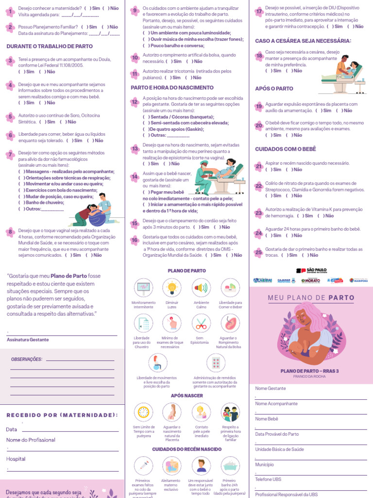 Plano de Parto Regional Rras 3 - Franco Da Rocha 1 Versao 2023 | PDF ...