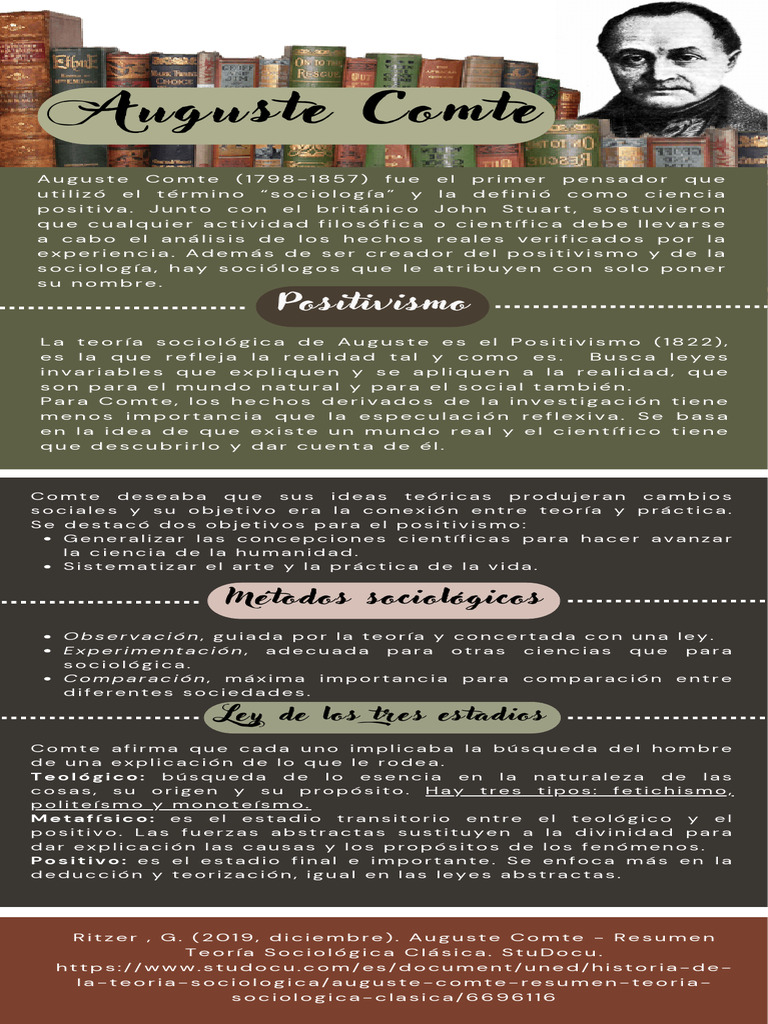 AUGUSTE COMTE | PDF | Positivismo | Sociología