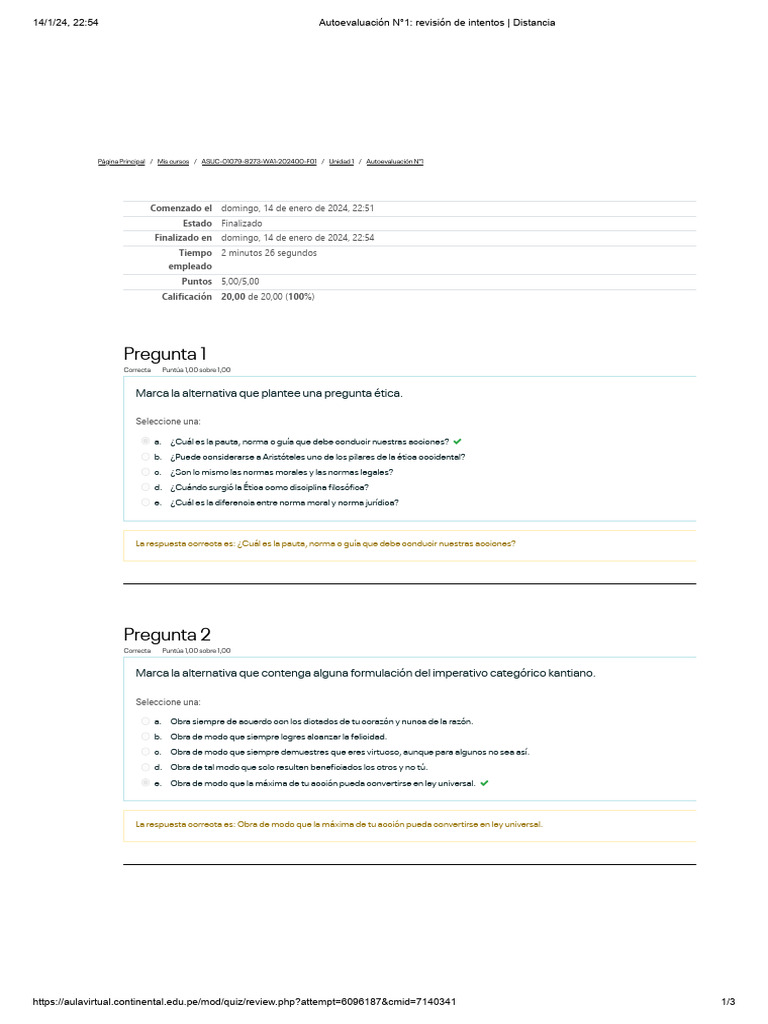 Auto Evaluación - JDG 20 | PDF | Moralidad | Filosofía Aplicada