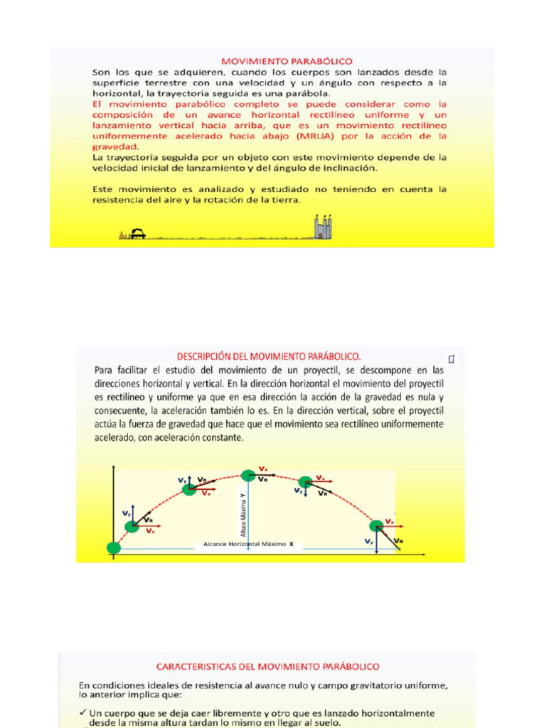 Movimiento Parabólico | PDF
