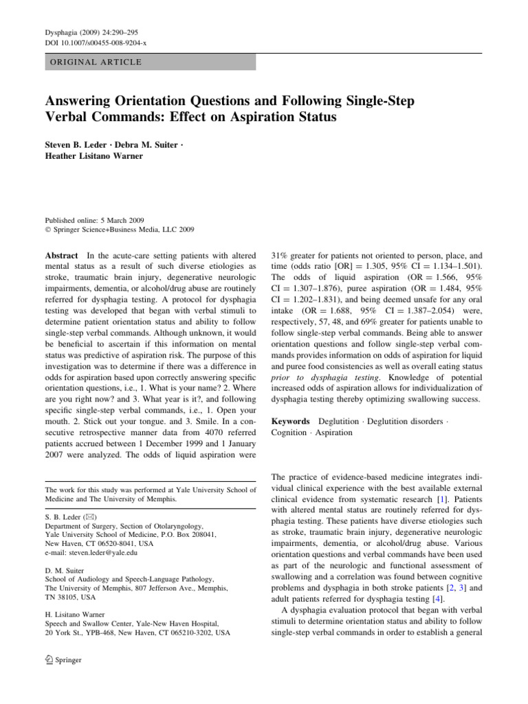 Answering+Orientation+Questions+and+Following+Single-Step | PDF ...