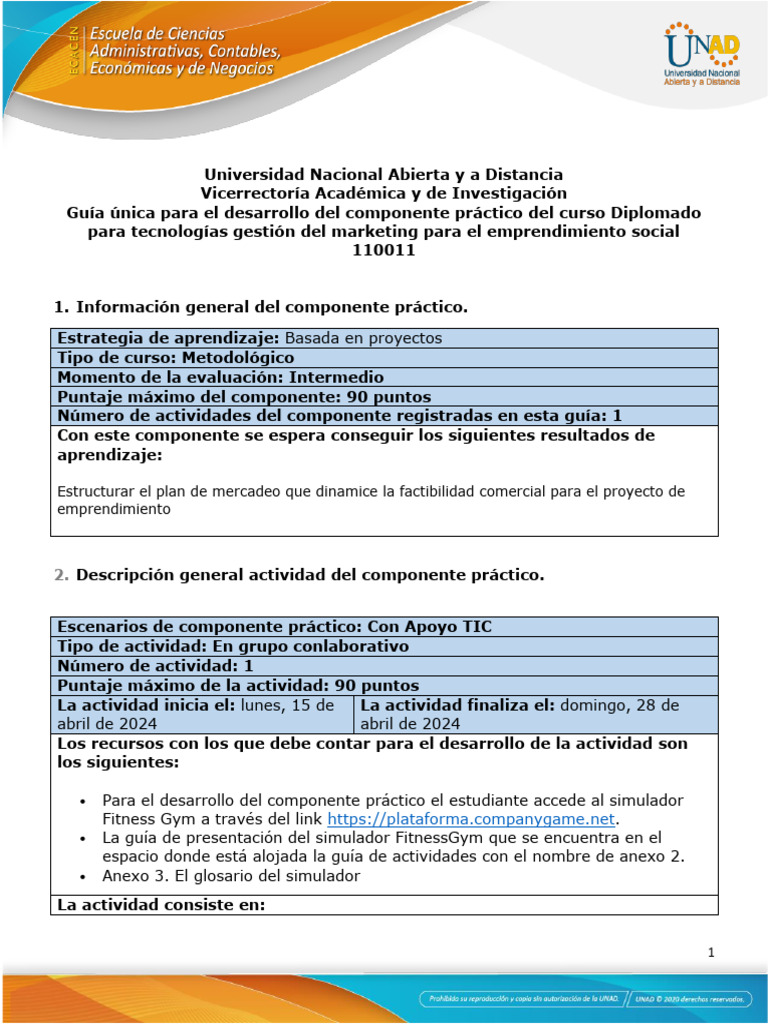 Guía para El Desarrollo Del Componente Práctico - Unidad 7 y 8 - Fase 5 - Componente Práctico ...