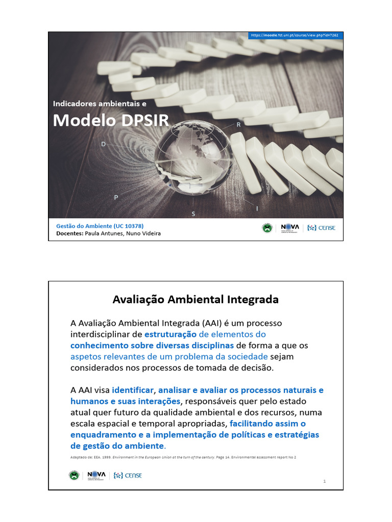 2 - Slides GA AAI - Modelo DPSIR 21 - 22 | PDF | Agricultura | Gás de ...