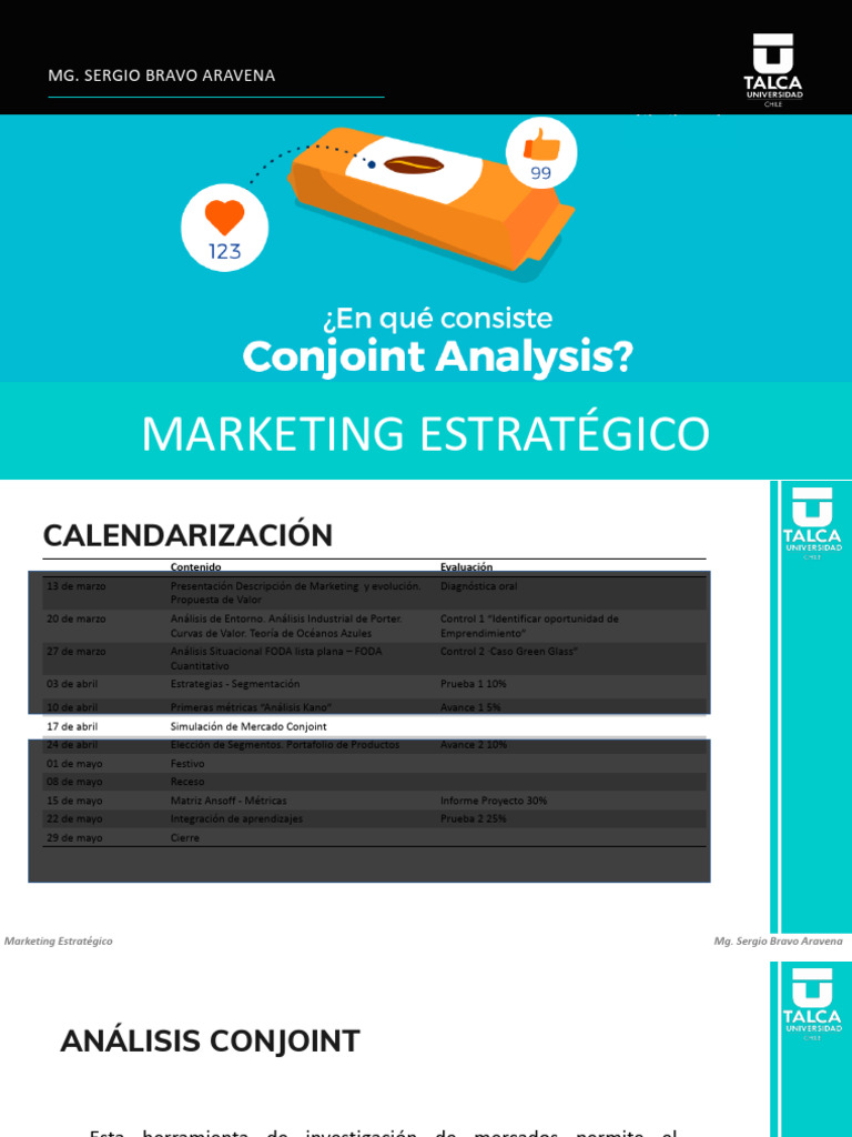 Sesión 7. Conjoint | PDF | Marketing | Análisis FODA