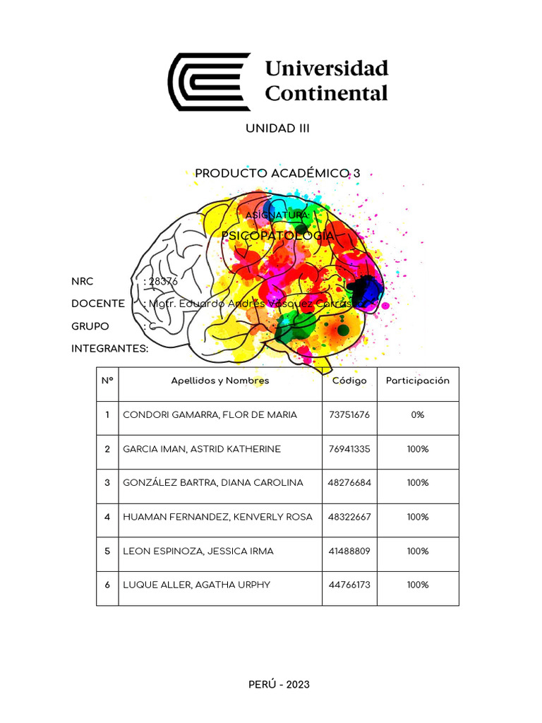 PA3 - Grupo C - Caso Clínico | PDF | Autolesiones | Ansiedad