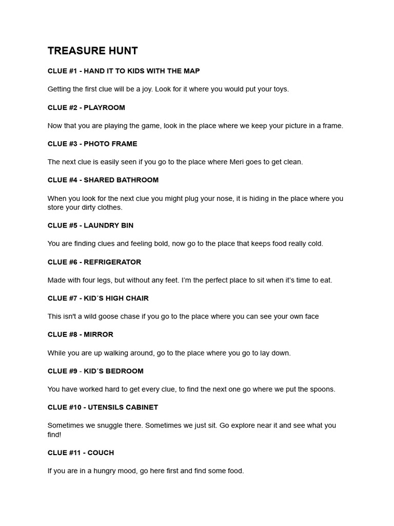 Treasure Hunt | PDF
