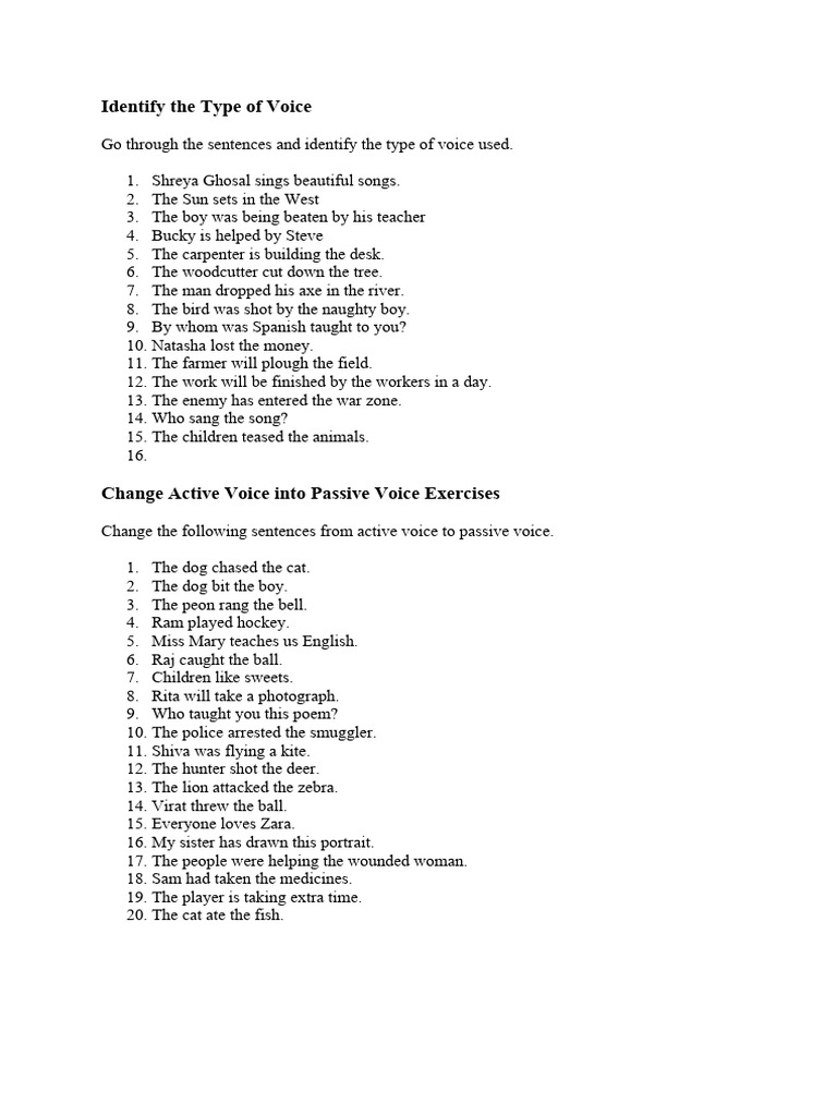 Identify The Type of Voice | PDF