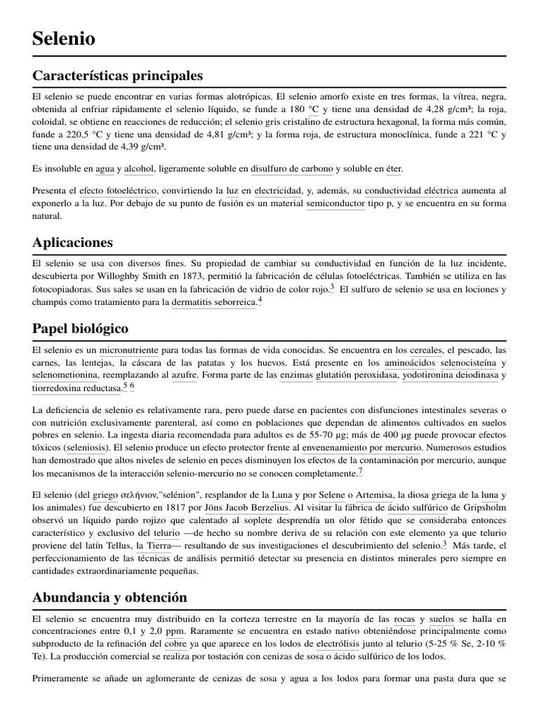 Selenio | Descargar gratis PDF | Selenio | Química