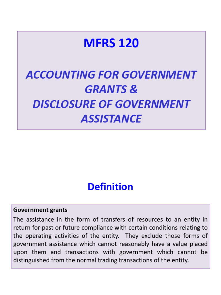 C21 - MFRS 120 Acct For Gov Grants | PDF | Expense | Income