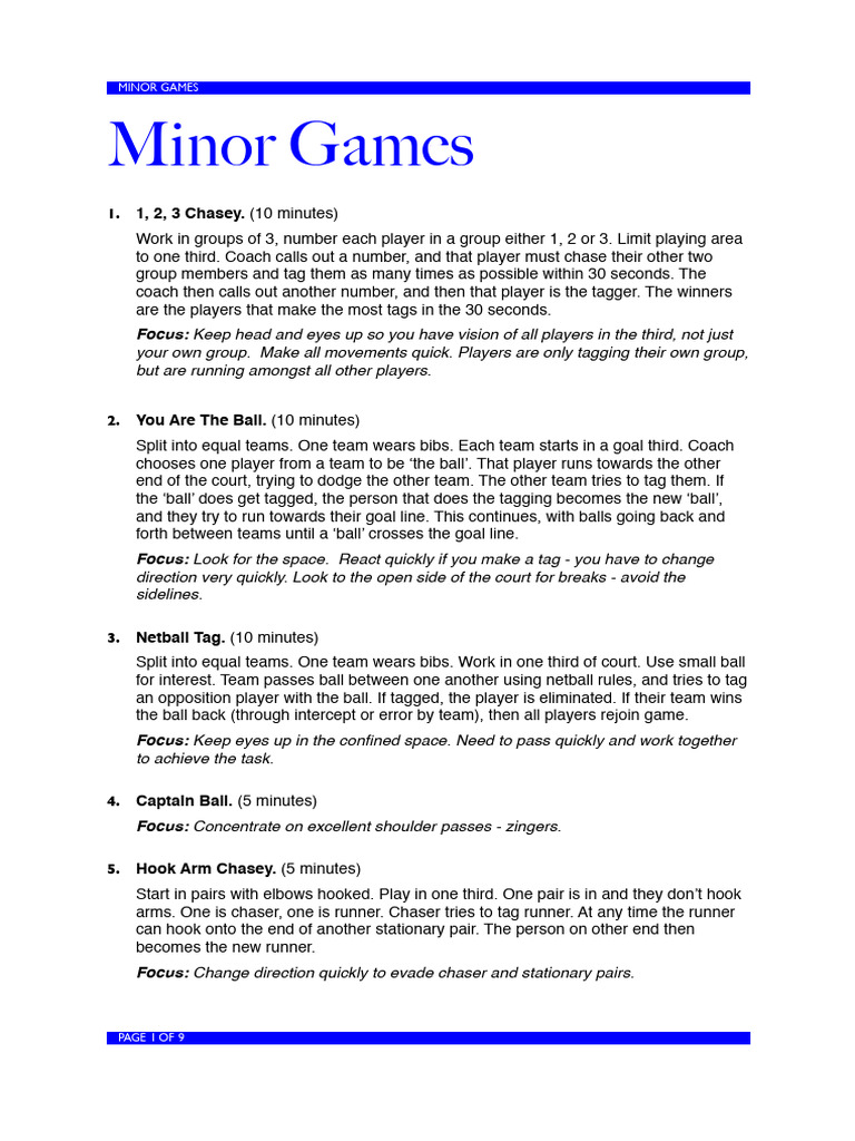 Minor Games | Download Free PDF | Softball | Batting (Baseball)
