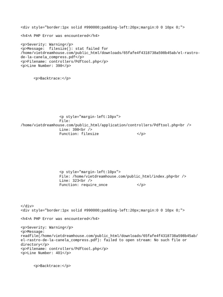 PHP Error Debugging Guide | PDF