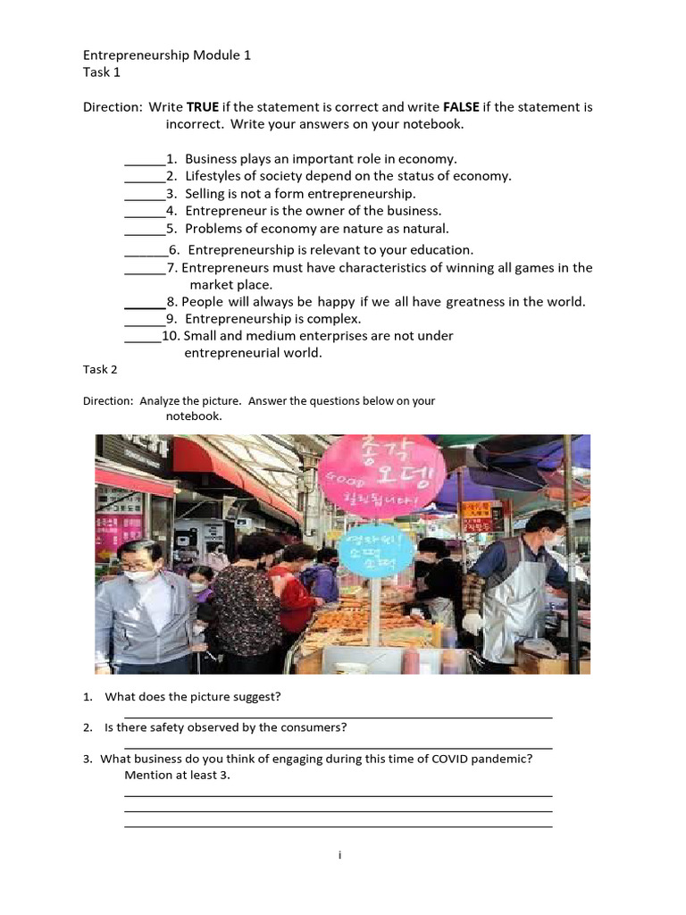 Entrep Module 1 For Student | PDF | Entrepreneurship | Economies