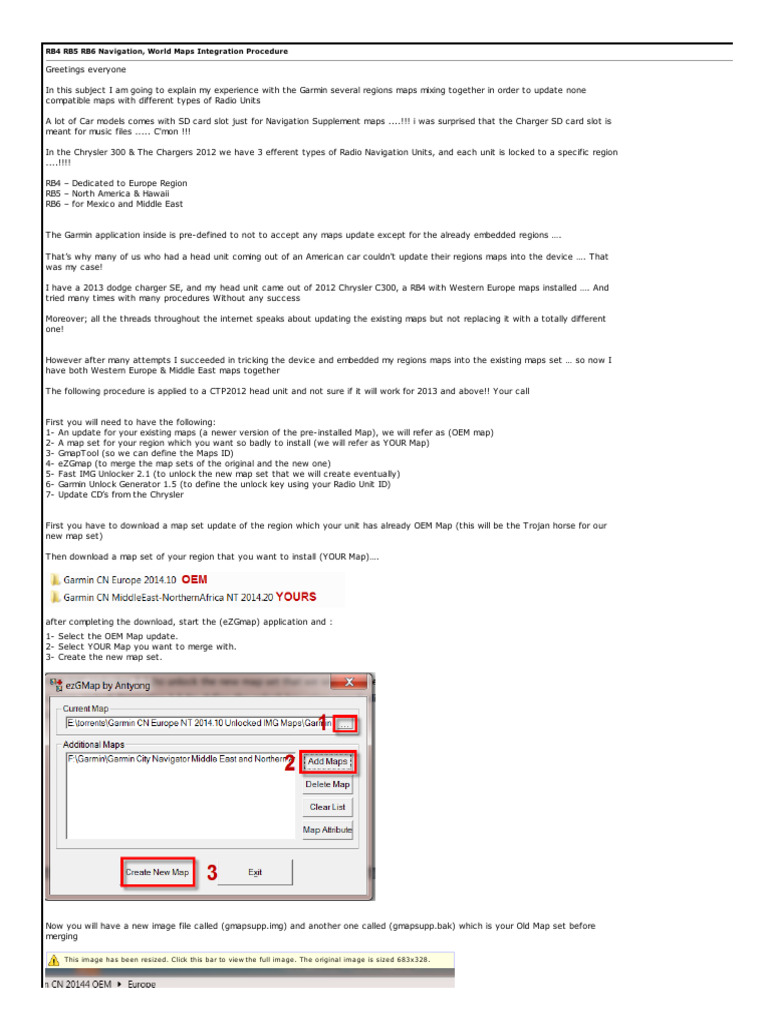 RB4 RB5 RB6 Navigation, World Maps Integration Procedure - Dodge Charger Forum - Forums and ...