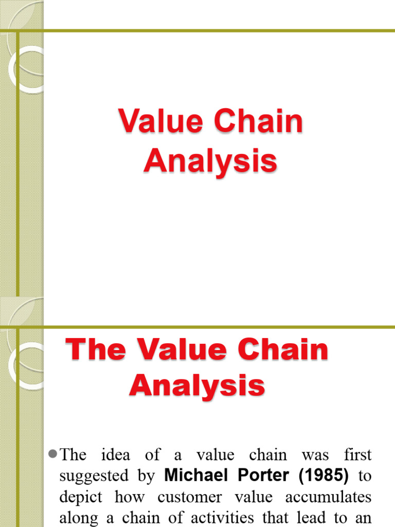 Value Chain Analysis | PDF | Logistics | Value Chain